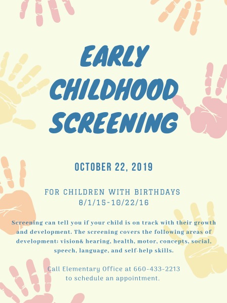 Tipton R-VI School District - EARLY CHILDHOOD SCREENING...